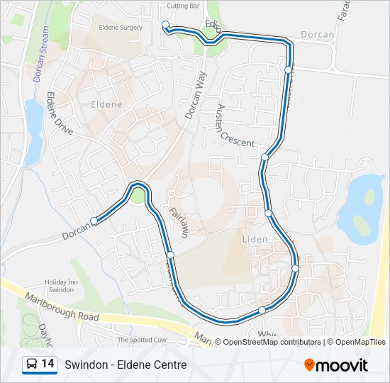 14 Route: Schedules, Stops & Maps - Eldene (Updated)