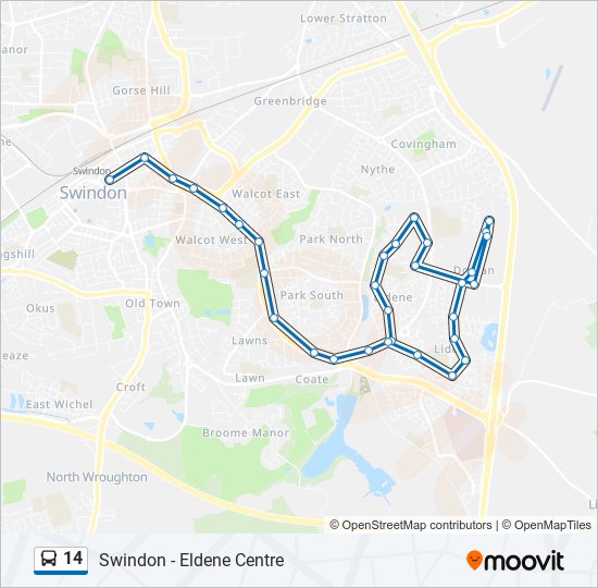 14 Route: Schedules, Stops & Maps - Liden (Updated)