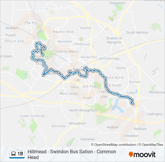 1b Route: Schedules, Stops & Maps - Common Head (Updated)