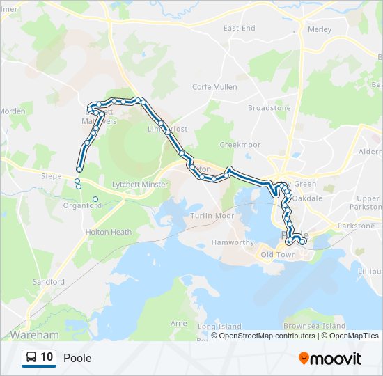 10 Route: Schedules, Stops & Maps - Poole (Updated)