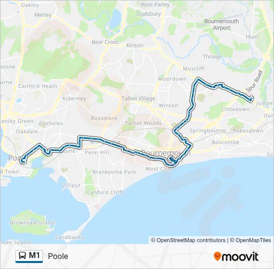 M1 Route: Schedules, Stops & Maps - Poole (Updated)