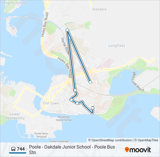 744 Route: Schedules, Stops & Maps - Poole (Updated)