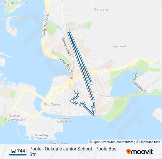 744 Route: Schedules, Stops & Maps - Poole (Updated)