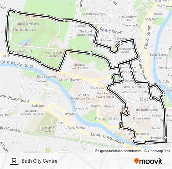 CITY TOUR Route: Schedules, Stops & Maps - Bath City Centre (Updated)