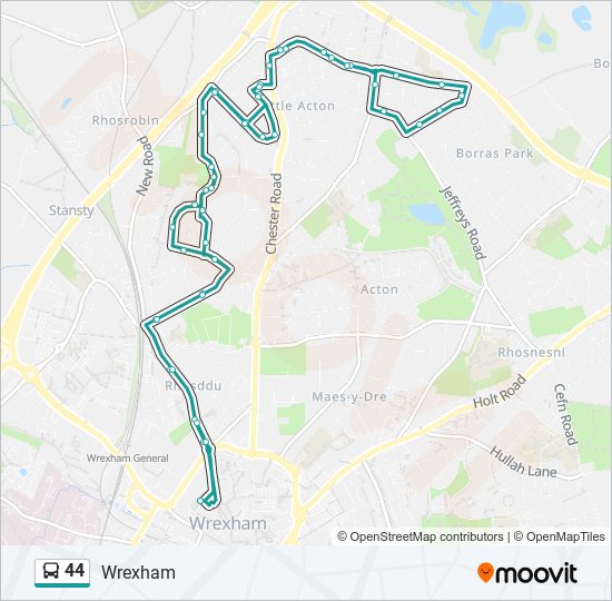 44 Route: Schedules, Stops & Maps - Wrexham (Updated)