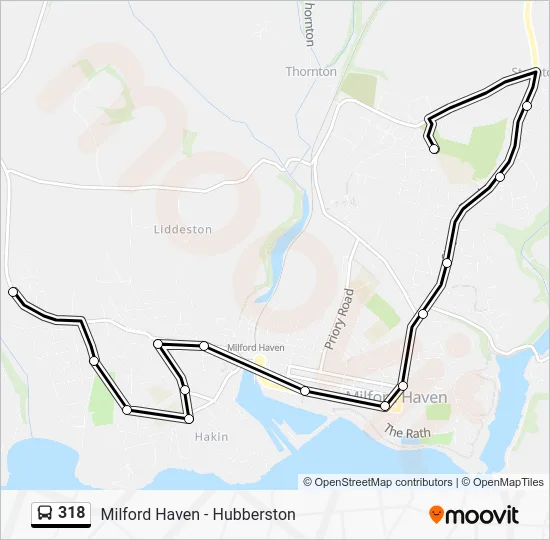 318 Route: Schedules, Stops & Maps - Hubberston (Updated)