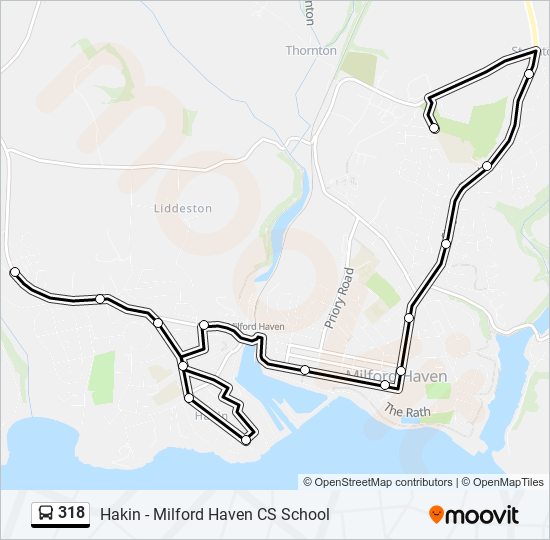318 Route: Schedules, Stops & Maps - Milford Haven (Updated)