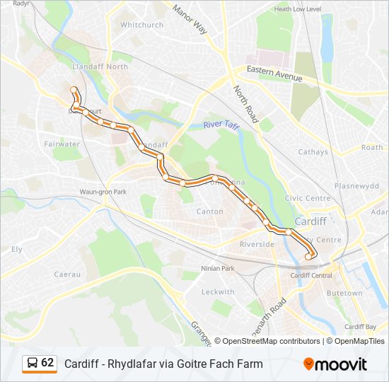 62 Route: Schedules, Stops & Maps - Danescourt (Updated)