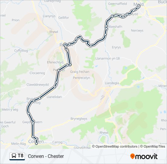 t8 Route: Schedules, Stops & Maps - Mold (Updated)