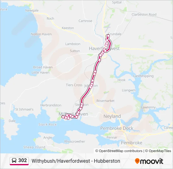 302 Route: Schedules, Stops & Maps - Hubberston (Updated)