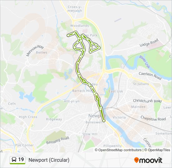 19 Route: Schedules, Stops & Maps - Newport (Updated)