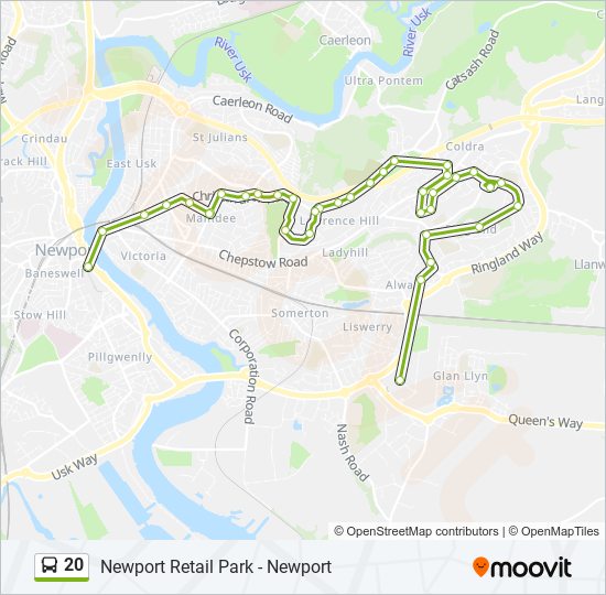 20 Route: Schedules, Stops & Maps - Liswerry (Updated)