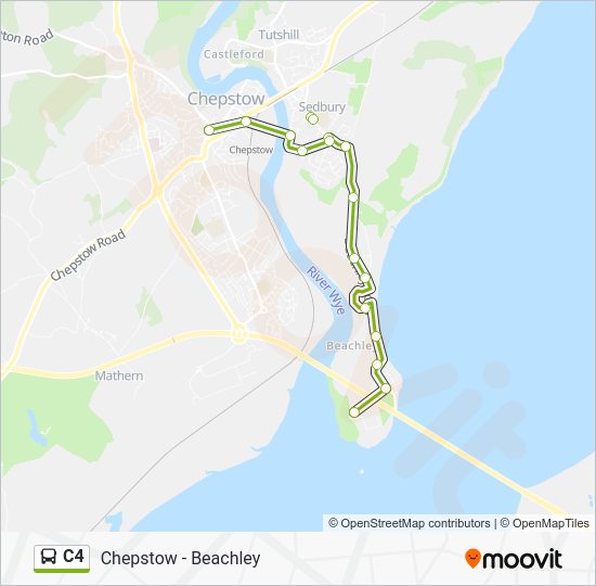 C4 Route: Schedules, Stops & Maps - Chepstow (Updated)