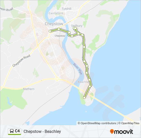 c4 Route: Schedules, Stops & Maps - Chepstow (Updated)