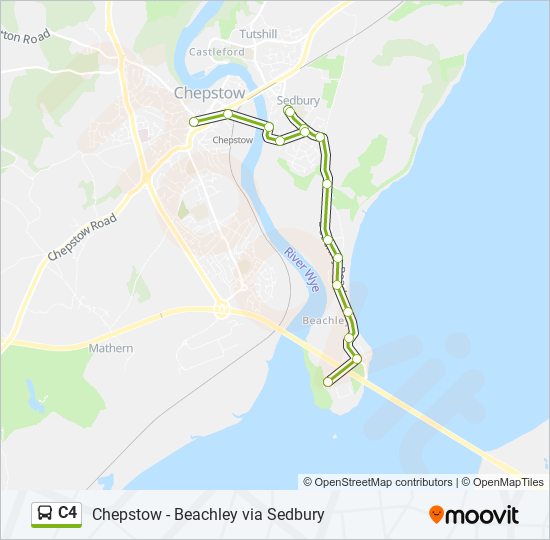 c4 Route: Schedules, Stops & Maps - Chepstow (Updated)