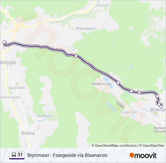 31 Route: Schedules, Stops & Maps - Blaenavon (Updated)