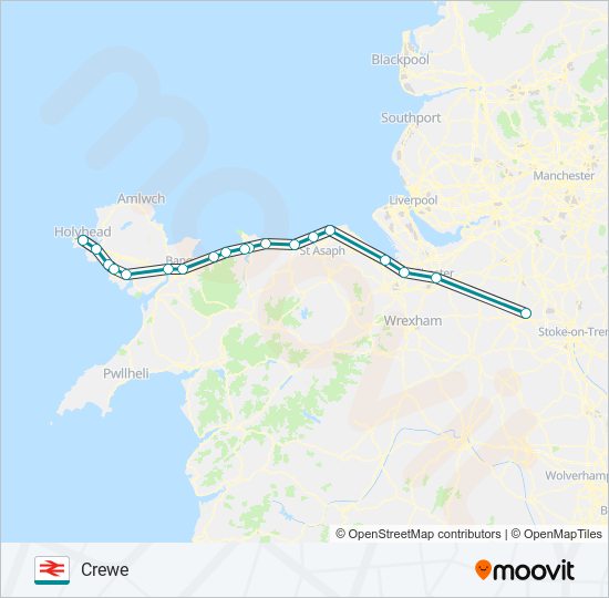 transport for wales Route: Schedules, Stops & Maps - Crewe (Updated)