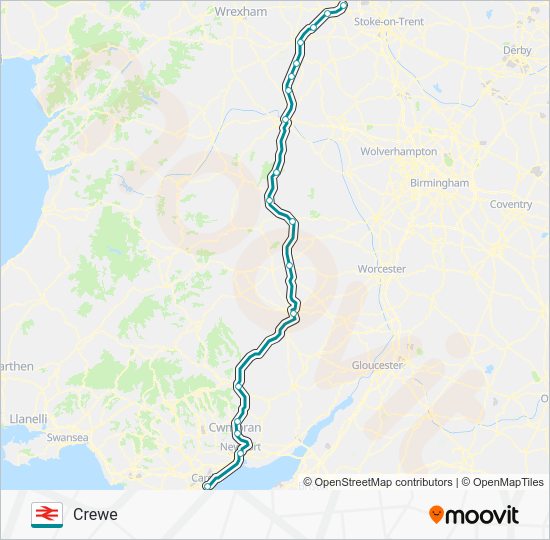transport for wales Route: Schedules, Stops & Maps - Crewe (Updated)