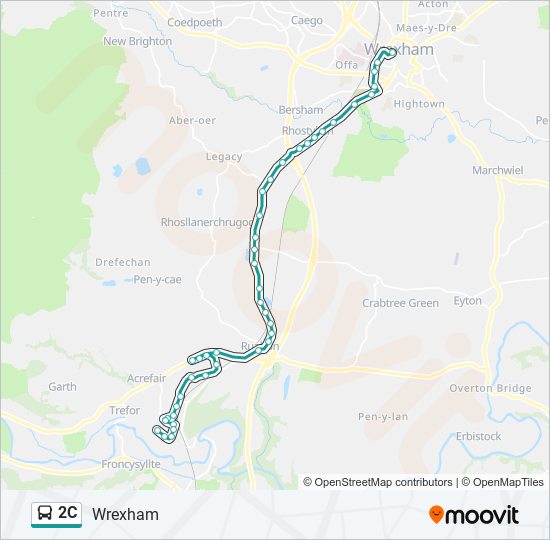 2c Route: Schedules, Stops & Maps - Wrexham (Updated)
