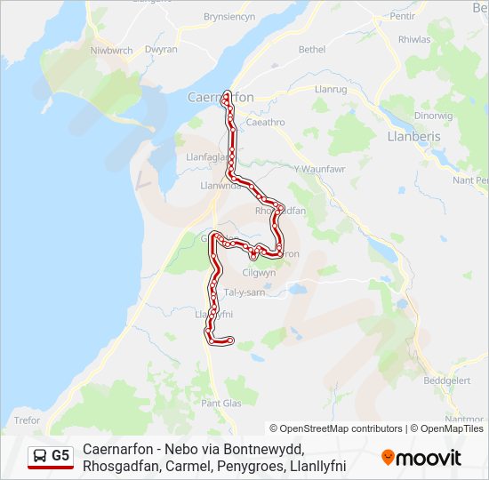 g5 Route: Schedules, Stops & Maps - Nebo (Updated)