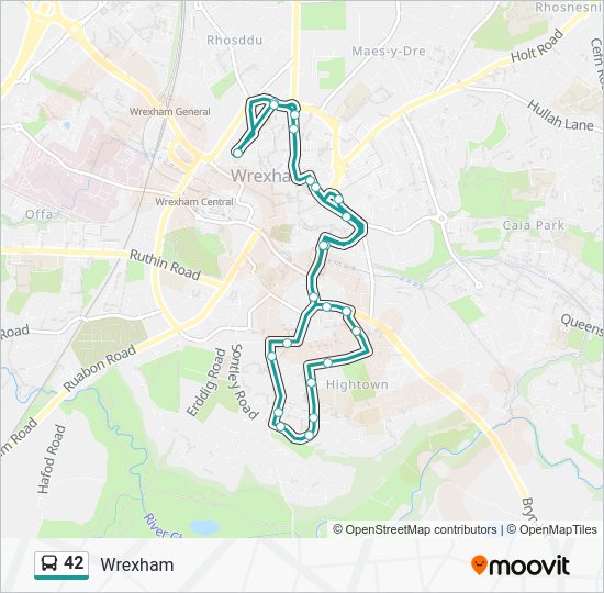 42 Route: Schedules, Stops & Maps - Wrexham (Updated)