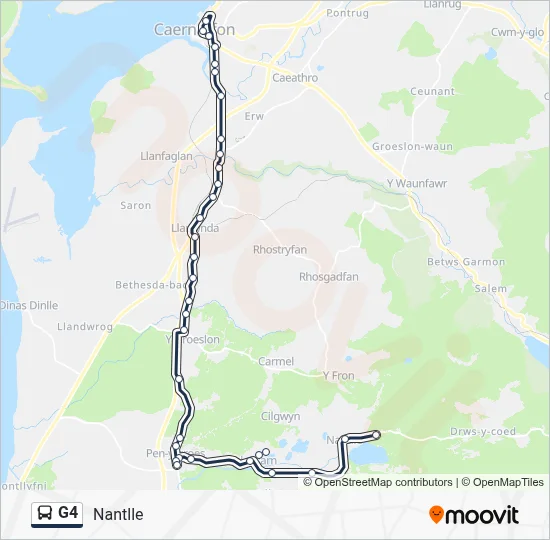 G4 Route: Schedules, Stops & Maps - Nantlle (Updated)