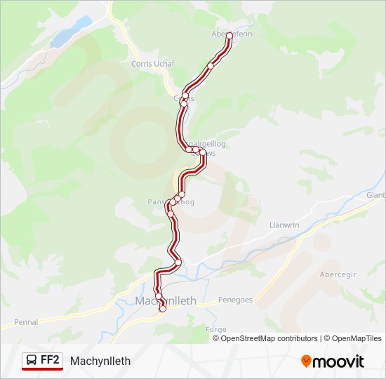 FF2 Route: Schedules, Stops & Maps - Machynlleth (Updated)