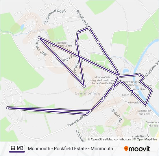 M3 Route: Schedules, Stops & Maps - Monmouth (Updated)