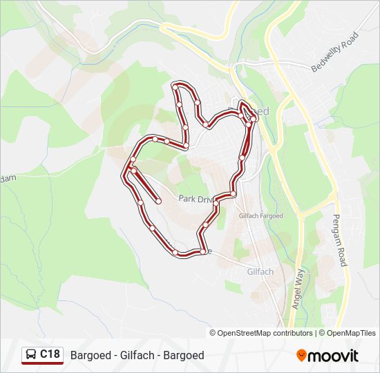 C18 Route: Schedules, Stops & Maps - Bargoed (Updated)