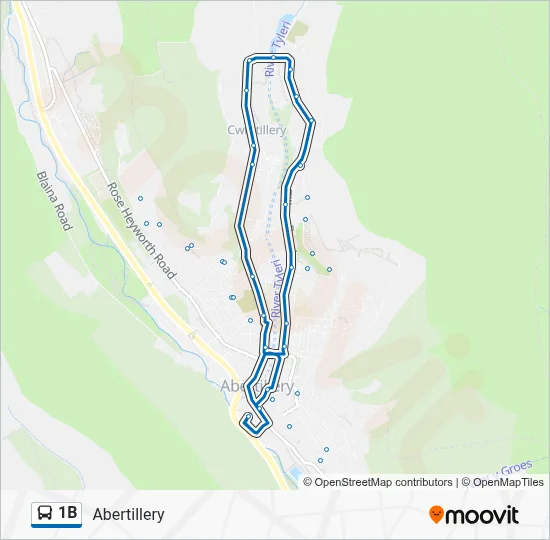 1B Route: Schedules, Stops & Maps - Abertillery (Updated)