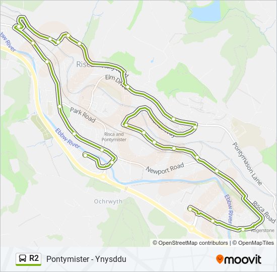 r2 Route: Schedules, Stops & Maps - Rogerstone (Updated)