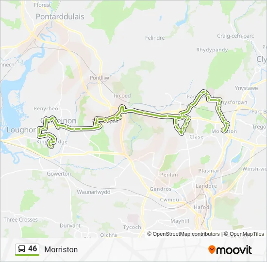 46 Route: Schedules, Stops & Maps - Morriston (Updated)