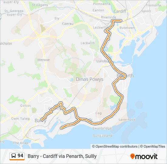 94 Route: Schedules, Stops & Maps - Barry (Updated)
