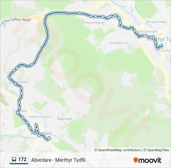 172 Route: Schedules, Stops & Maps - Aberdare (Updated)