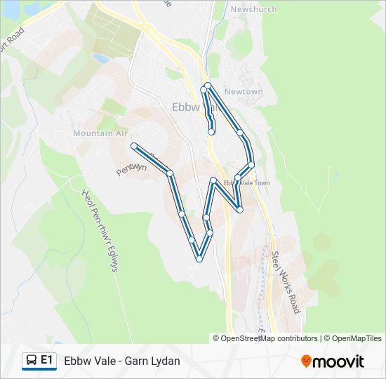 E1 Route: Schedules, Stops & Maps - Hilltop (Updated)