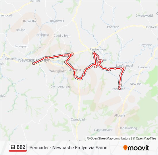 bb2 Route: Schedules, Stops & Maps - Pencader (Updated)
