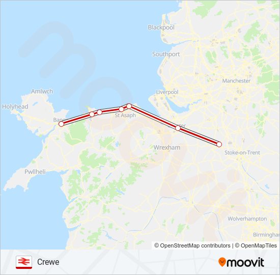 avanti west coast Route: Schedules, Stops & Maps - Crewe (Updated)
