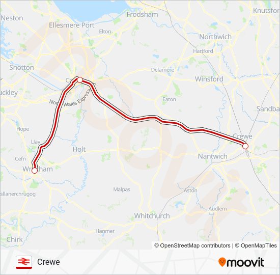 AVANTI WEST COAST Route: Schedules, Stops & Maps - Crewe (Updated)