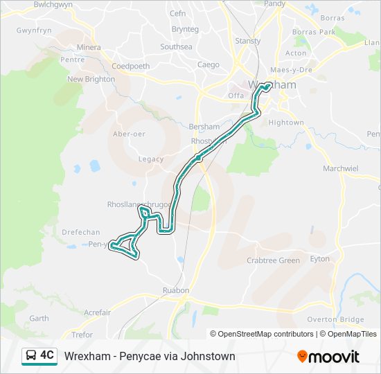 4C Route: Schedules, Stops & Maps - Wrexham (Updated)