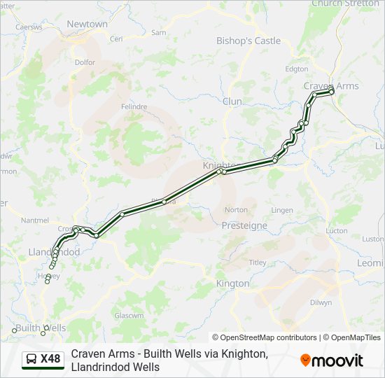 x48 Route: Schedules, Stops & Maps - Craven Arms (Updated)