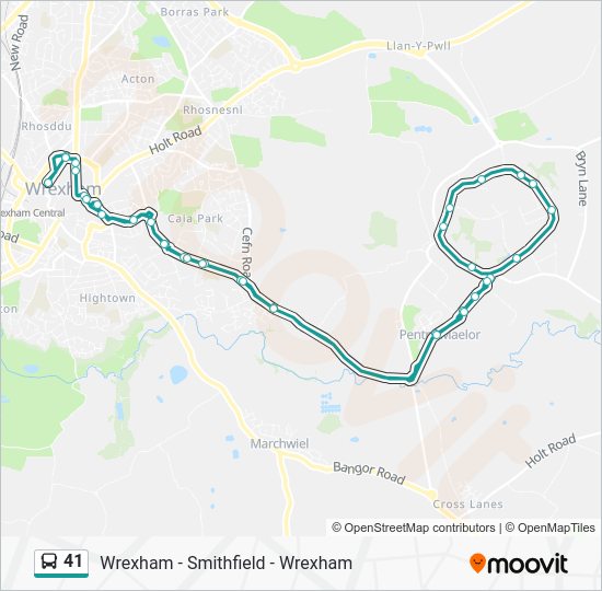 41 Route: Schedules, Stops & Maps - Wrexham (Updated)