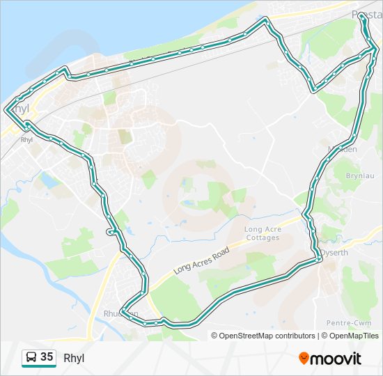 35 Route: Schedules, Stops & Maps - Rhyl (Updated)