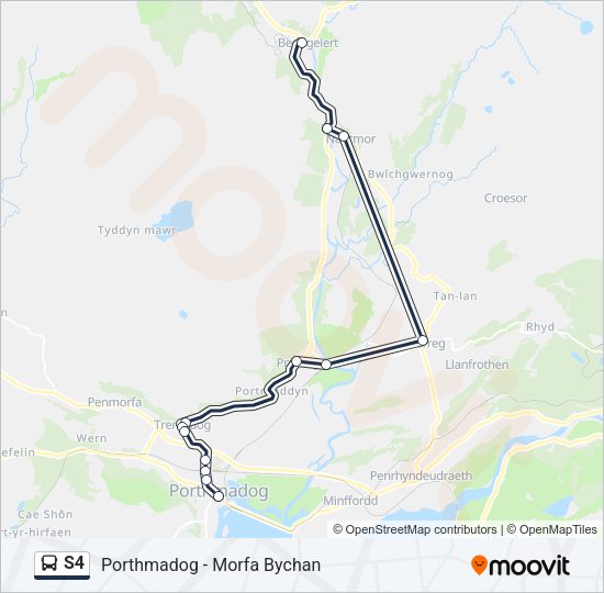 S4 Route: Schedules, Stops & Maps - Beddgelert (Updated)