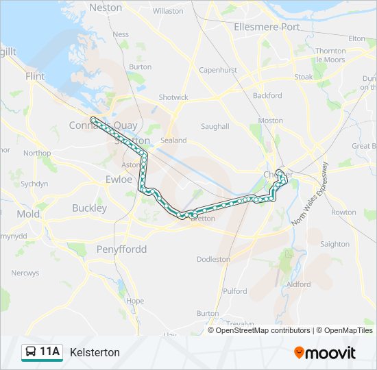 11A Route: Schedules, Stops & Maps - Kelsterton (Updated)