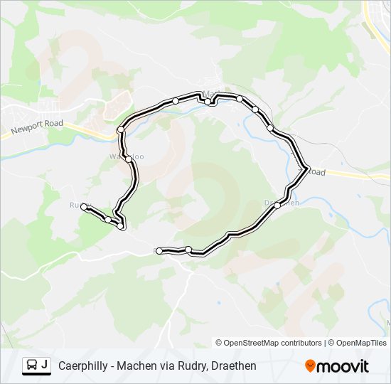 j Route: Schedules, Stops & Maps - Rudry (Updated)