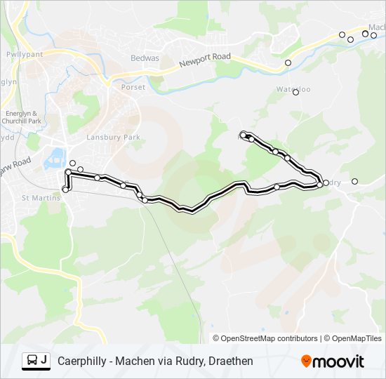 j Route: Schedules, Stops & Maps - Caerphilly (Updated)