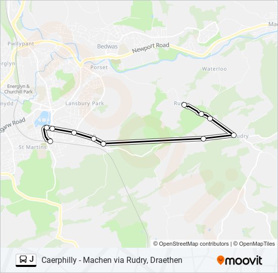 j Route: Schedules, Stops & Maps - Rudry (Updated)