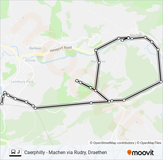 j Route: Schedules, Stops & Maps - Caerphilly (Updated)