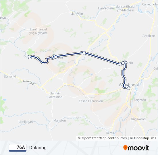 76a Route: Schedules, Stops & Maps - Dolanog (Updated)