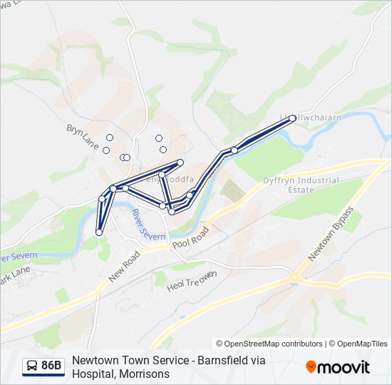 86b Route: Schedules, Stops & Maps - Newtown (Updated)